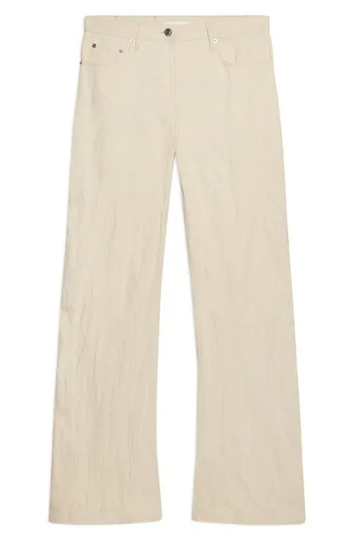 Helmut Lang Metallic Crusable Bootcut Jeans