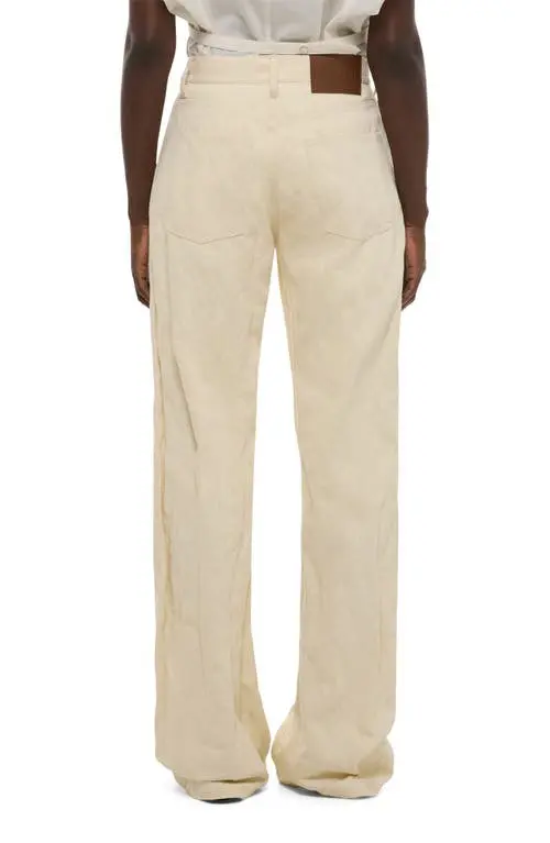 Helmut Lang Metallic Crusable Bootcut Jeans