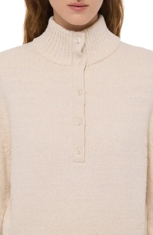 Helmut Lang Wool & Cotton Blend Slub Turtleneck Sweater