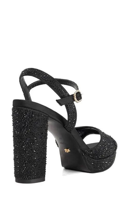 Dune London Ankle Strap Platform Sandal - Black