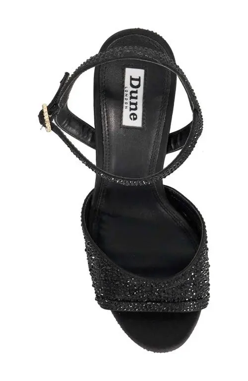 Dune London Ankle Strap Platform Sandal - Black