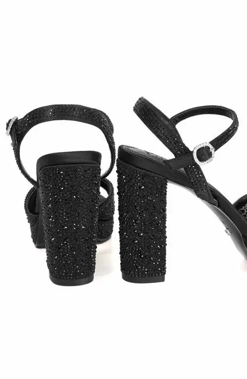 Dune London Ankle Strap Platform Sandal - Black