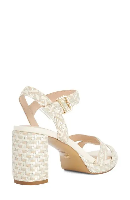 Dune London Ankle Strap Platform Sandals - Beige Multi