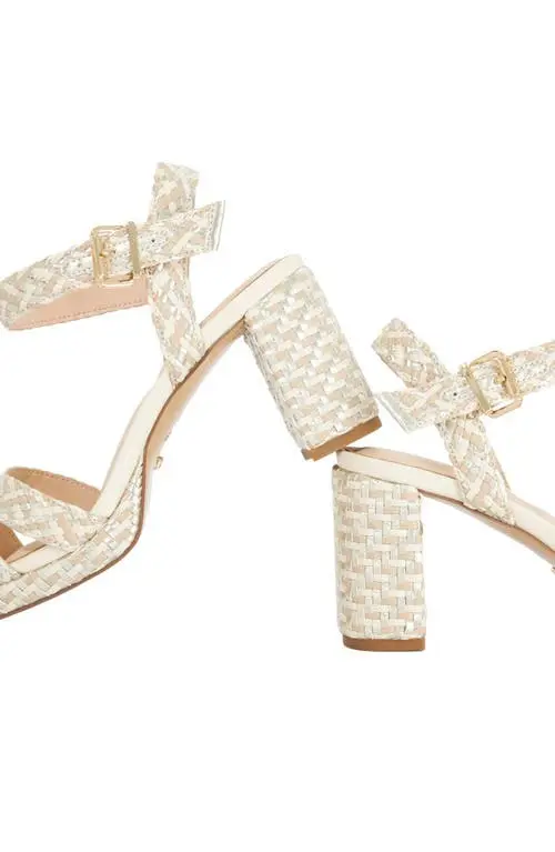 Dune London Ankle Strap Platform Sandals - Beige Multi