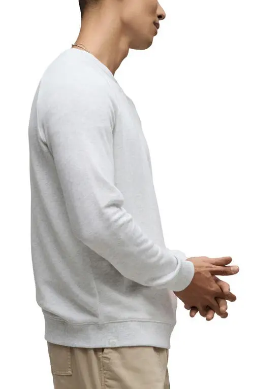 Barefoot Dreams Crewneck French Terry Sweatshirt - Heather White