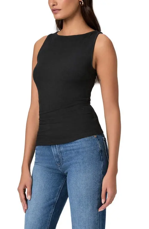 Paige Reggie Boat Neck Tank - Black