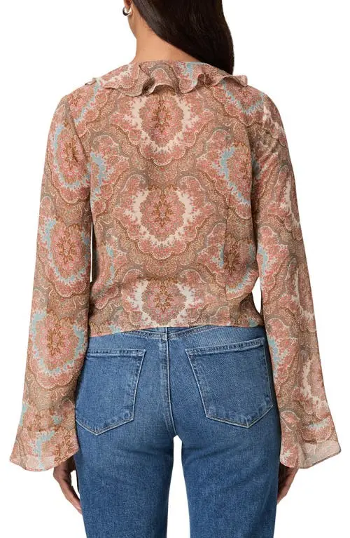 Paige Eve Silk Georgette Shirt - Surf Multi