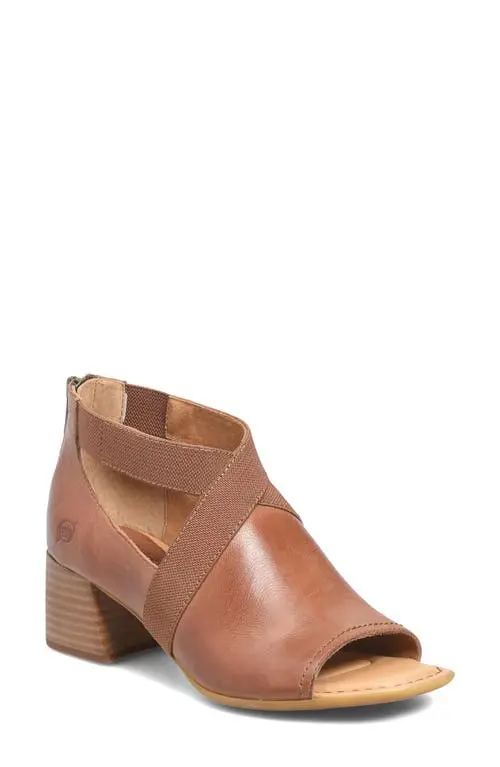 BØRN Searing Stacked Heel Sandal - Brown Leather