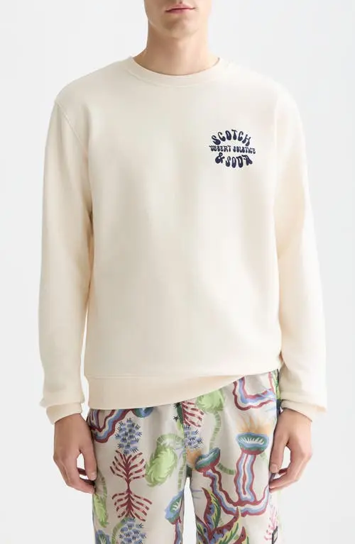 Scotch & Soda Desert Solstice Regular Fit Graphic Sweatshirt - Eggnog