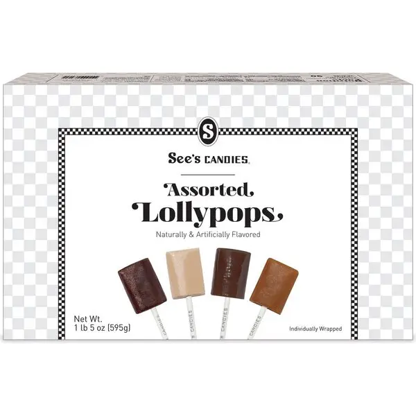 SEE'S CANDIES 30-piece Box Of Assorted Lollypops - No Color