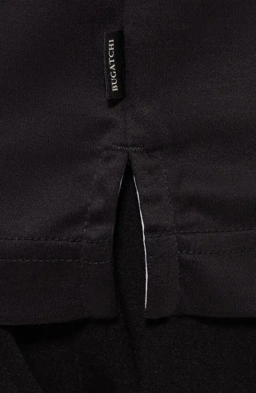 Bugatchi Tipped Pima Cotton Piqué Polo - Black