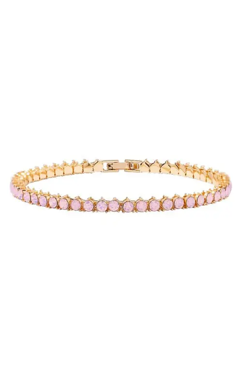 BROOK & YORK Isabella Blush Tennis Bracelet - Gold/pink