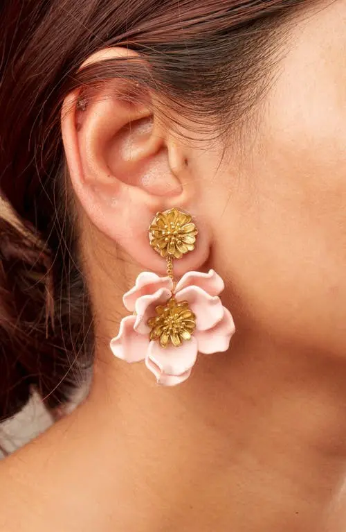Deepa Gurnani Yuka Flower Drop Earrings