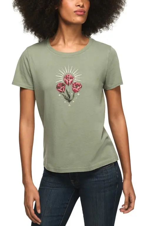 Lucky Brand Flower Bunch Cotton Graphic T-shirt - Chinois Green