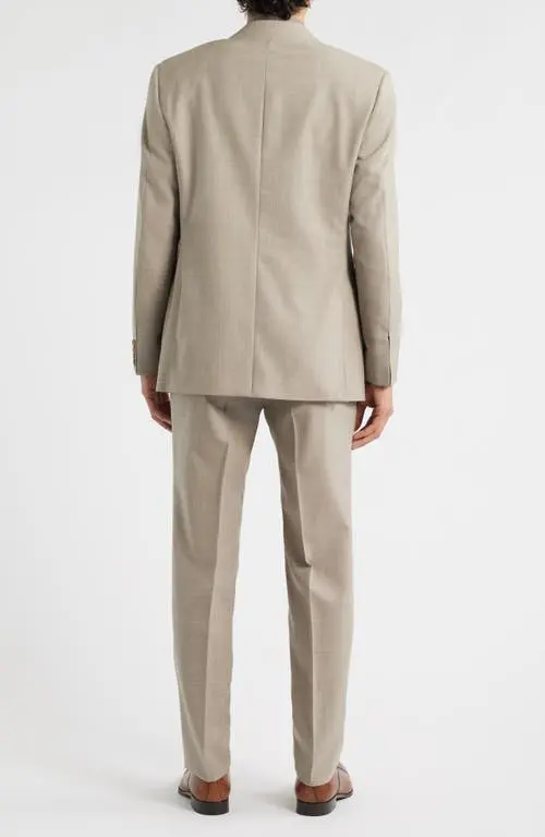 Canali Siena Regular Fit Solid Tan Wool Suit