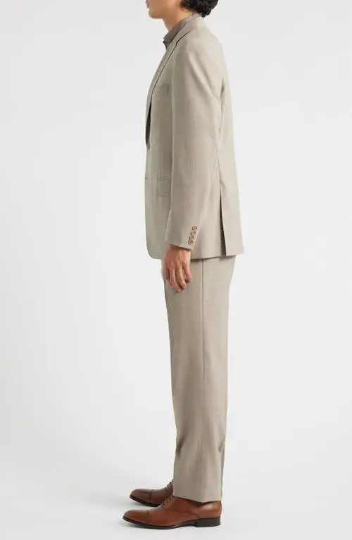 Canali Siena Regular Fit Solid Tan Wool Suit
