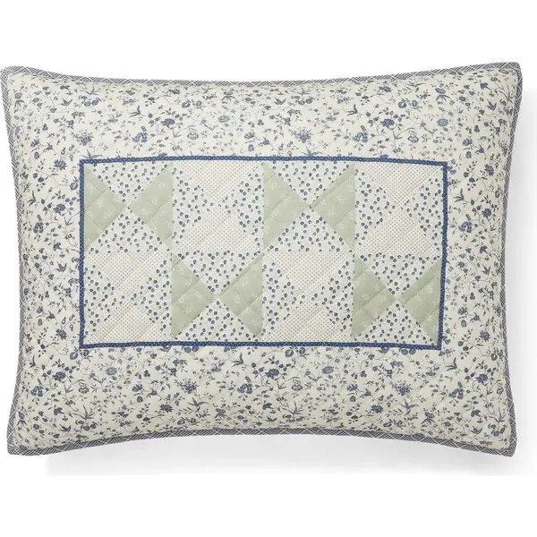 Ralph Lauren Lidia Quilted Cotton Sham - Sage Multi
