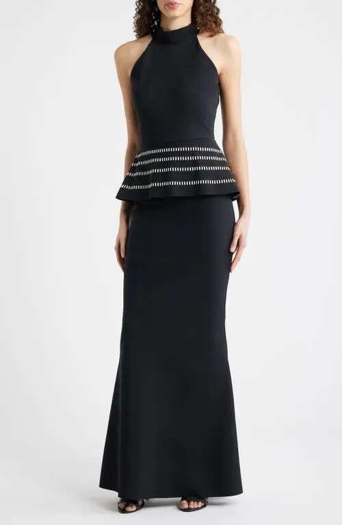 Chiara Boni La Petite Robe Imera Peplum Mermaid Gown