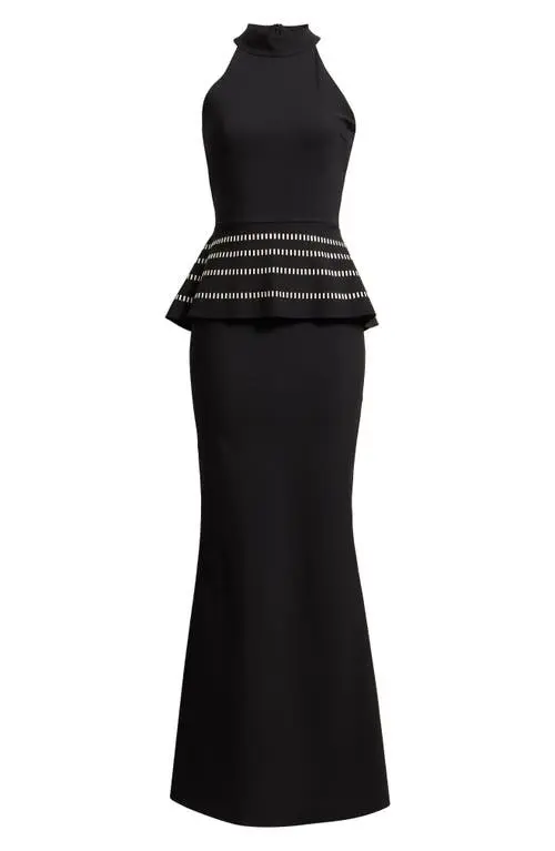 Chiara Boni La Petite Robe Imera Peplum Mermaid Gown