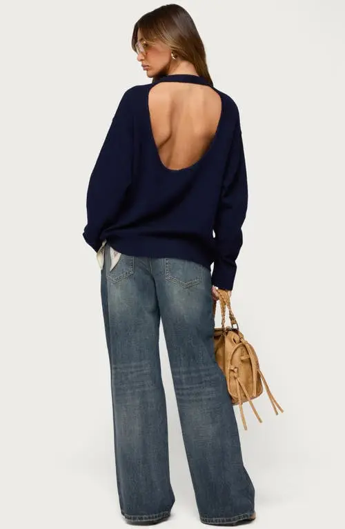 EDIKTED Ximenia Cutout Back Sweater