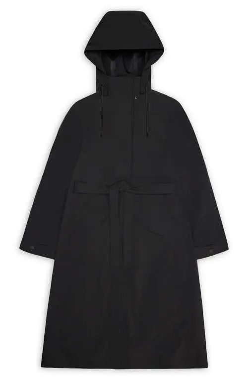 Rains Suva Waterproof Hardshell Raincoat With Removable Hood - Black