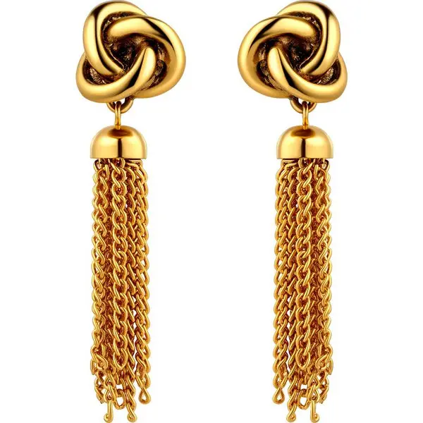 CHRISTINA CARUSO Tassel Knot Drop Earrings - 14k Gold