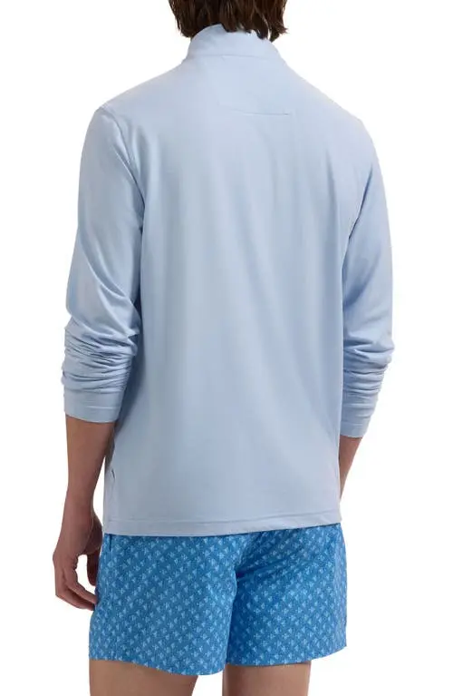 Bugatchi Mélange Quarter Zip Pullover - Vista Blue