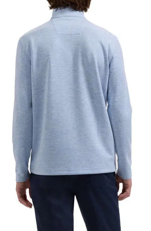 Bugatchi Soft Touch Quarter Zip Pullover - Air Blue