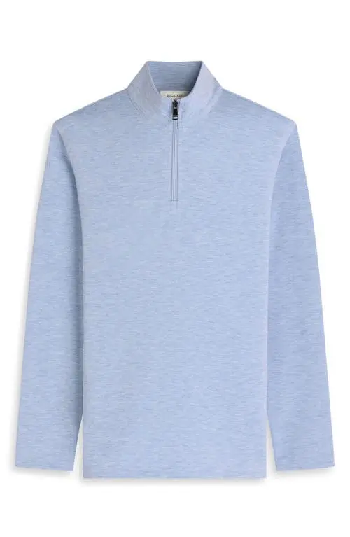 Bugatchi Soft Touch Quarter Zip Pullover - Air Blue