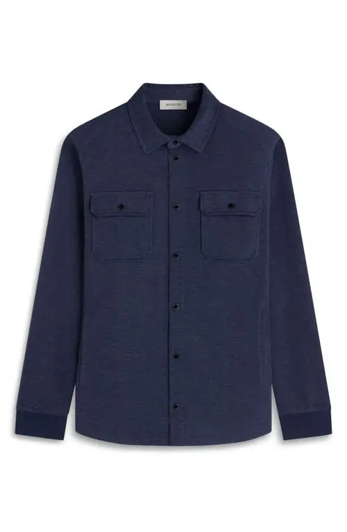 Bugatchi Soft Touch Snap-up Shirt - Navy
