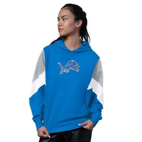 STARTER Detroit Lions Scrimmage Hoodie - Blue