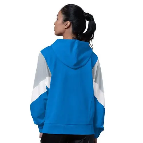 STARTER Detroit Lions Colorblocked Hoodie - Blue