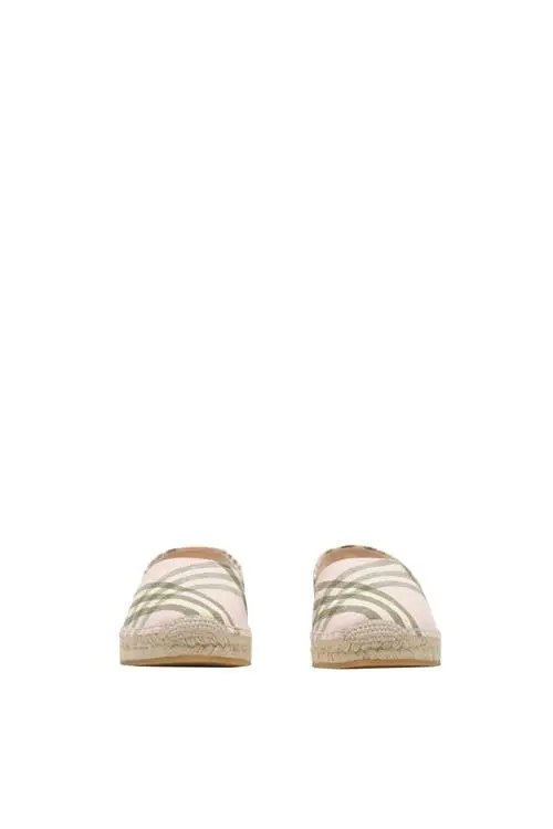 Burberry Check Mews Espadrilles - Mallow Pink