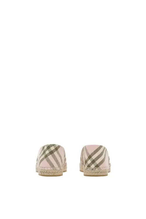 Burberry Check Mews Espadrilles - Mallow Pink