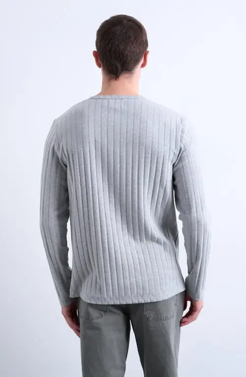 Topman Long Sleeve Rib Henley