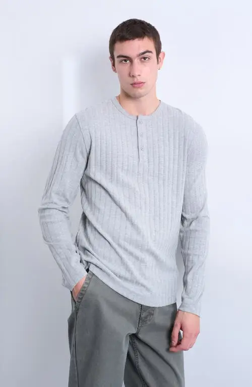 Topman Long Sleeve Rib Henley