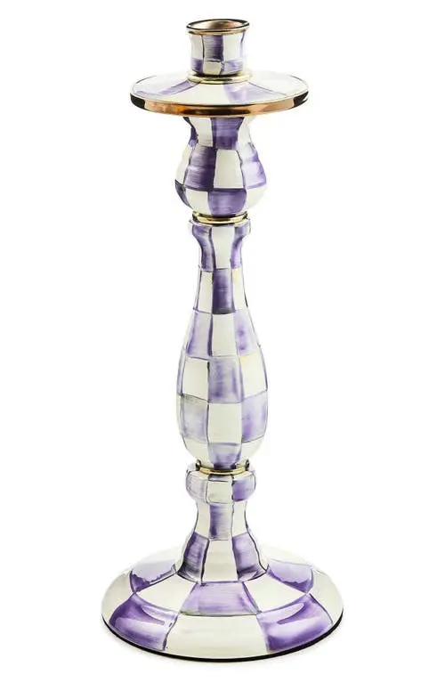 MACKENZIE-CHILDS Check Candleholder - Violet