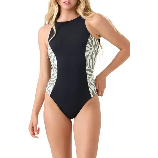 Roxy Surfers Paradise Open Back One-piece Swimsuit - Black Combo