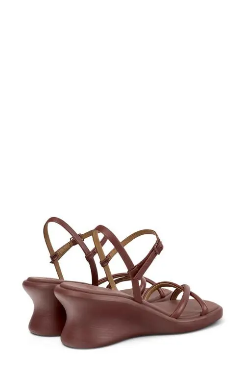 Camper Louise Wedge Sandal - Burgundy