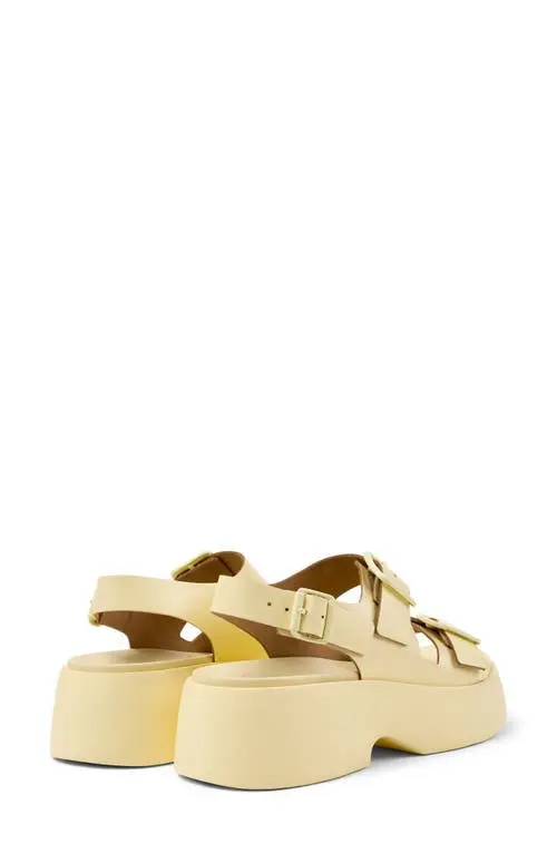 Camper Tasha Platform Sandals - Light/pastel Yellow