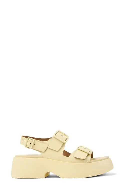 Camper Tasha Platform Sandals - Light/pastel Yellow