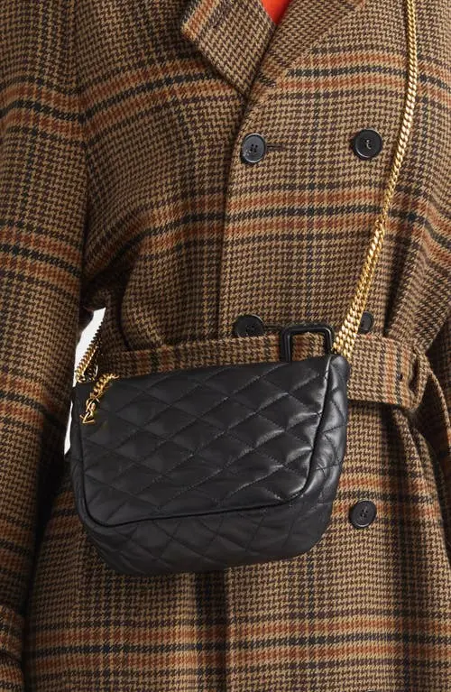 Saint Laurent Quilted Leather Hobo Bag