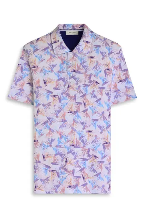 Bugatchi Hendrix Floral Pima Cotton Polo