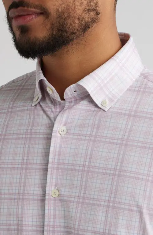 Bugatchi James Ooohcotton® Plaid Button-up Shirt - Pink