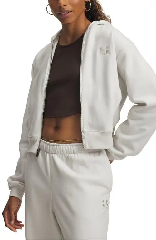 Under Armour Icon Vida Cotton Blend Fleece Zip Hoodie - Summit White// Summit White
