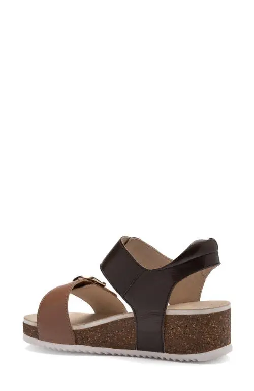 ARA Nova Platform Wedge Sandal - Brown