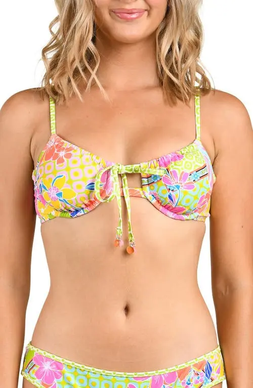CITRUS Across Underwire Bikini Top - Green Multi