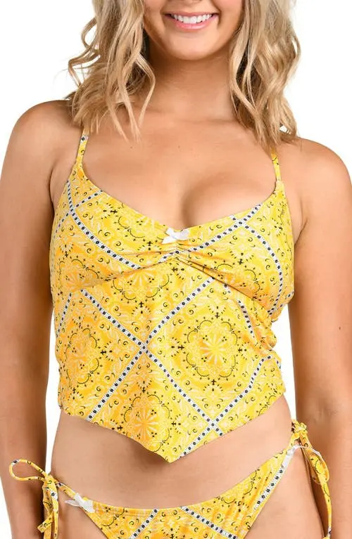CITRUS Sunshine Midkini Bikini Top - Dandelion