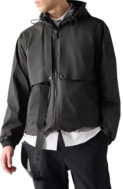 Moose Knuckles Knox Packable Rain Jacket - Black