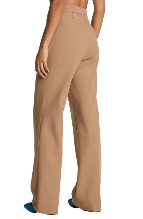 Spanx Well Suited 360 Wide Leg Pant - Heather Camel